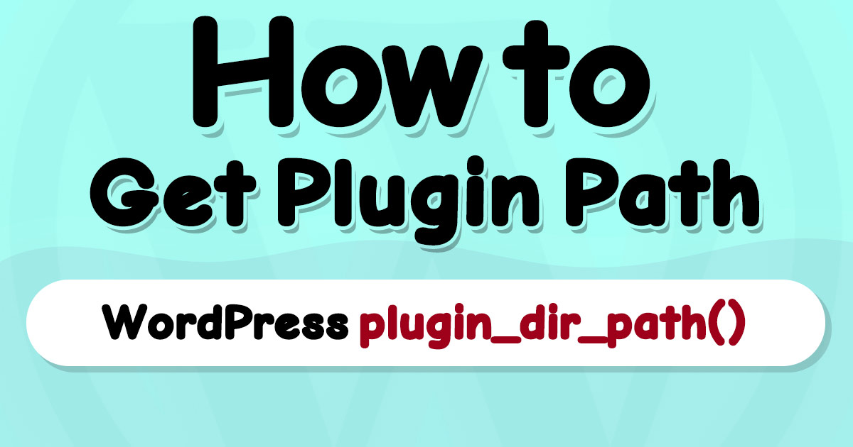 How To Get Plugin Directory Path In WordPress Example 